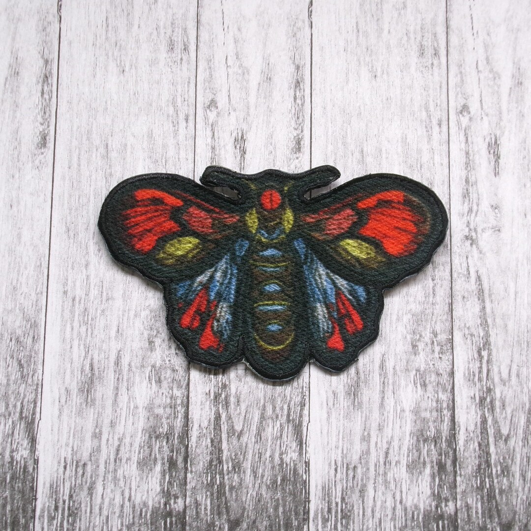 Moth Patch Iron-on/sew-on DIY Applique for Vest Jacket Clothing ...