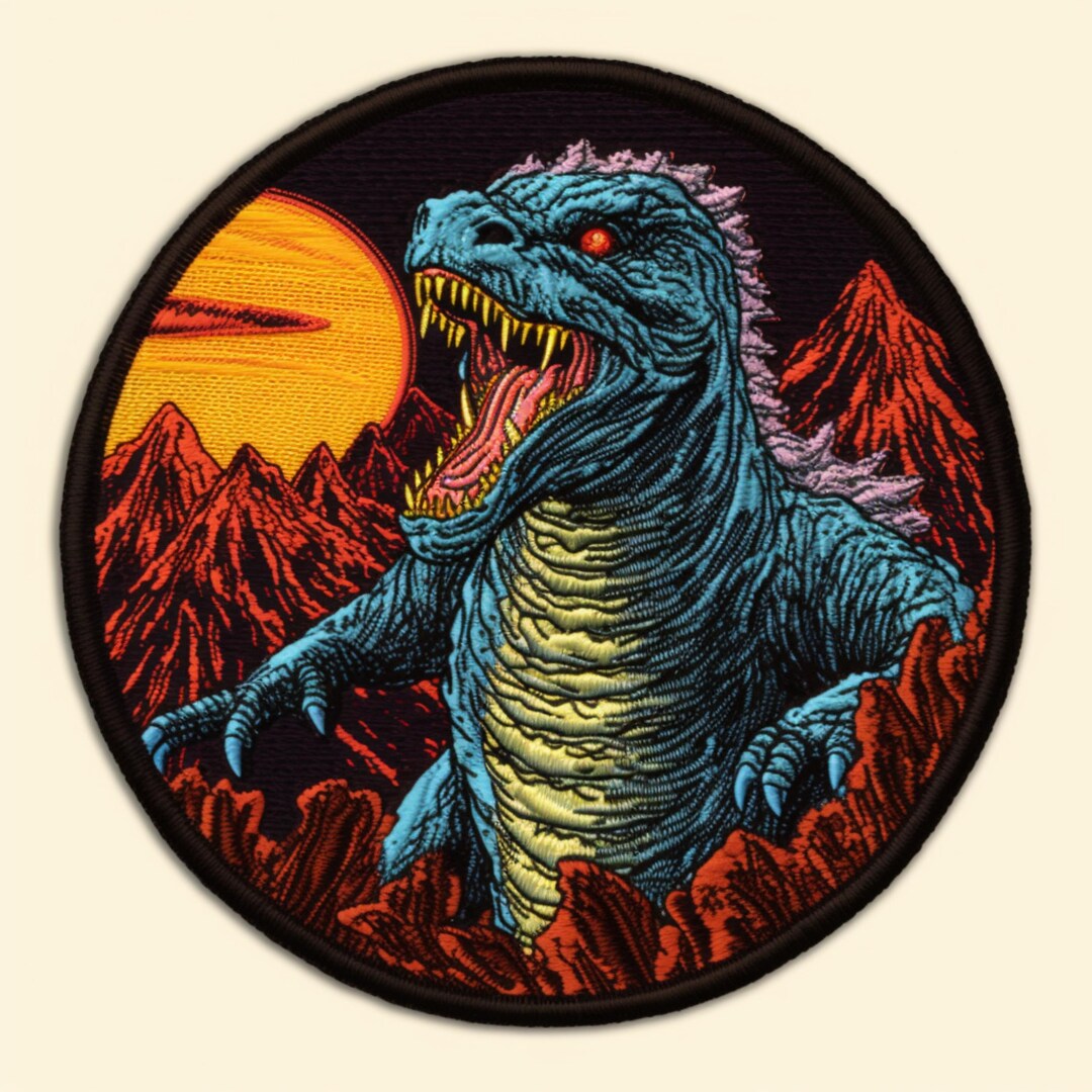 Kaiju Monster Patch Iron-on/sew-on Applique for Vest Jacket Clothing ...