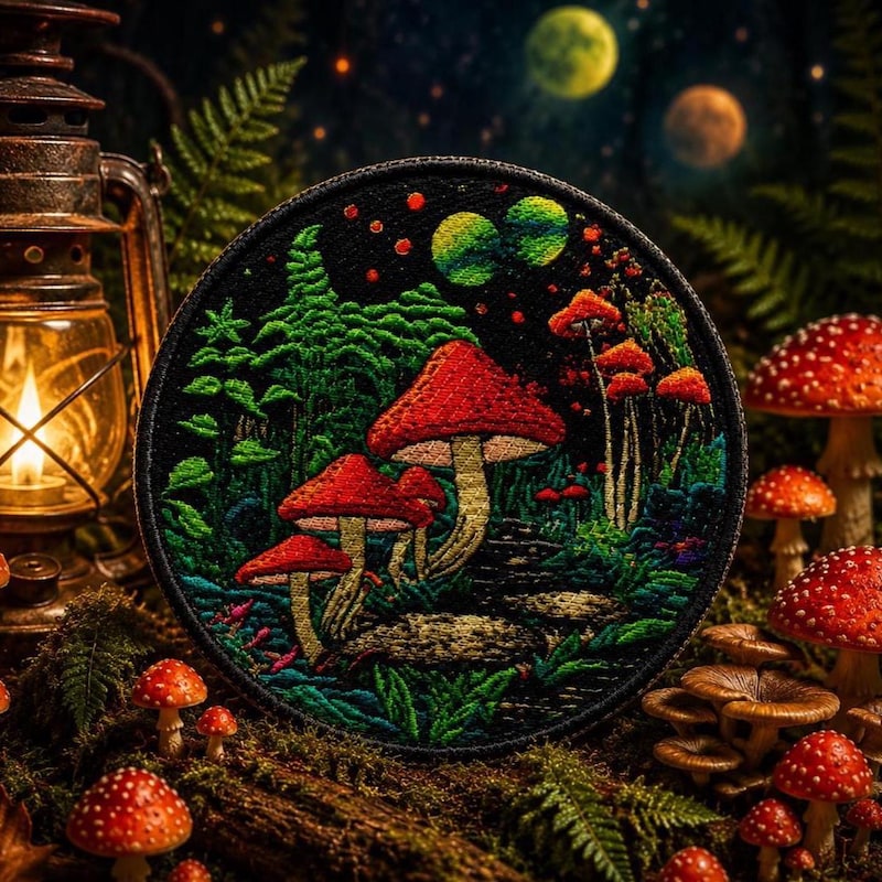 Magic Mushroom Sew Patch - Etsy