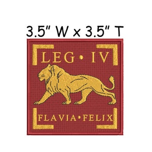 Legio IV Flavia Felix Lion Crest Embroidered Patch Iron on Military ...