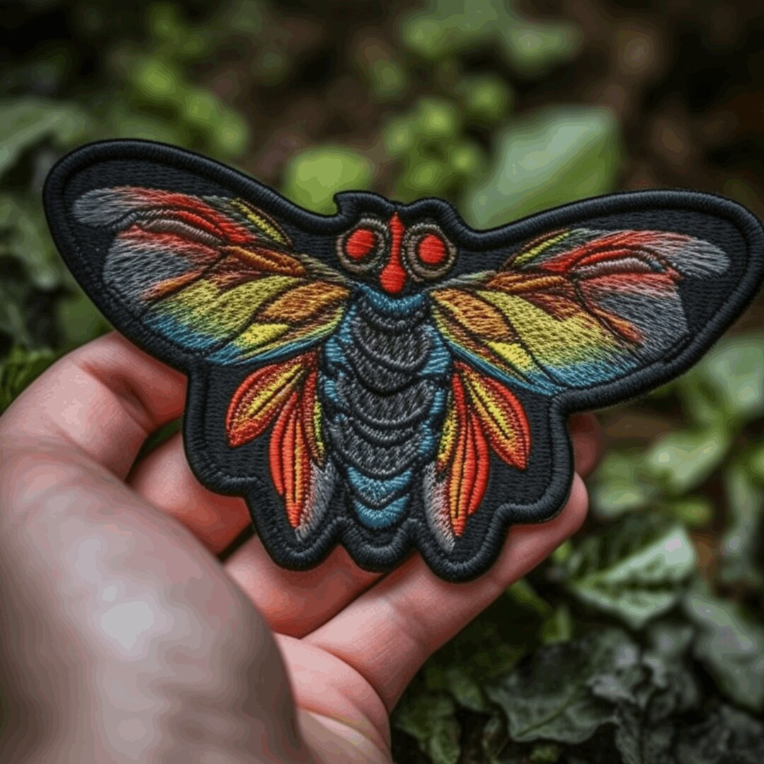 Moth Patch Iron-on/sew-on DIY Applique for Vest Jacket Clothing ...