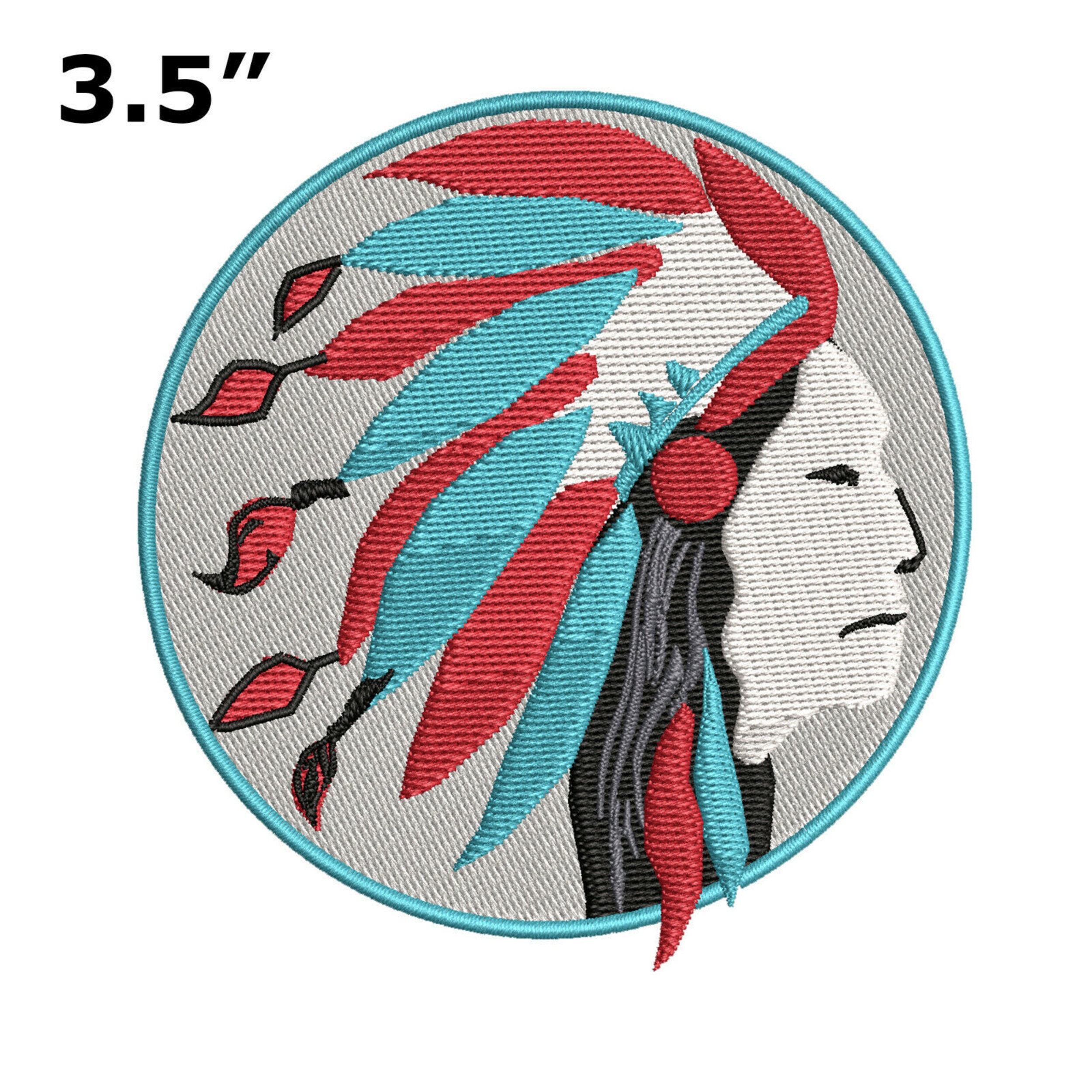 INDIAN CHIEF PATCH Native American Headdress Embroidered Patch | Etsy