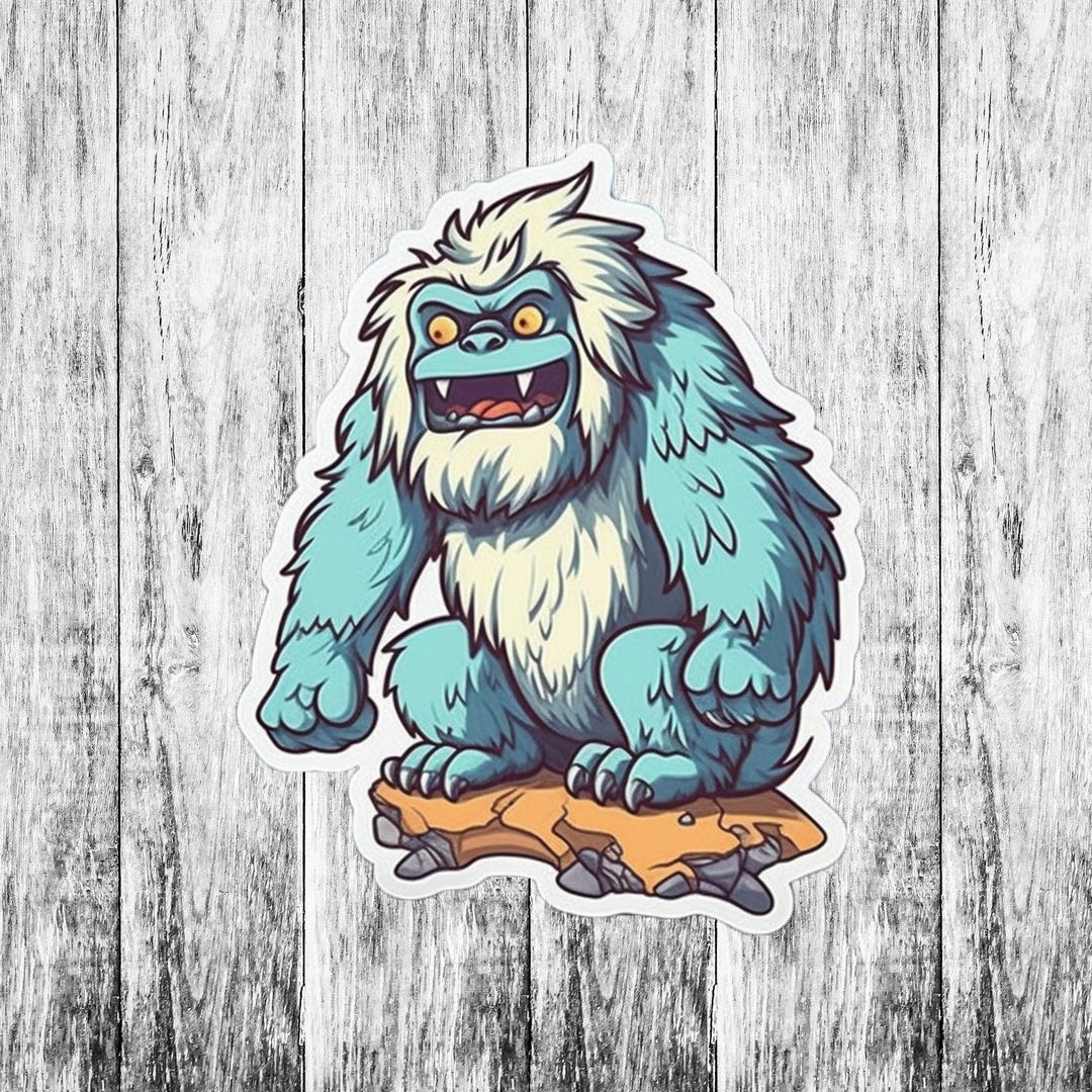 Yeti Decal, Abominable Snowman Vinyl Stickers Decals, Legend Decal for ...