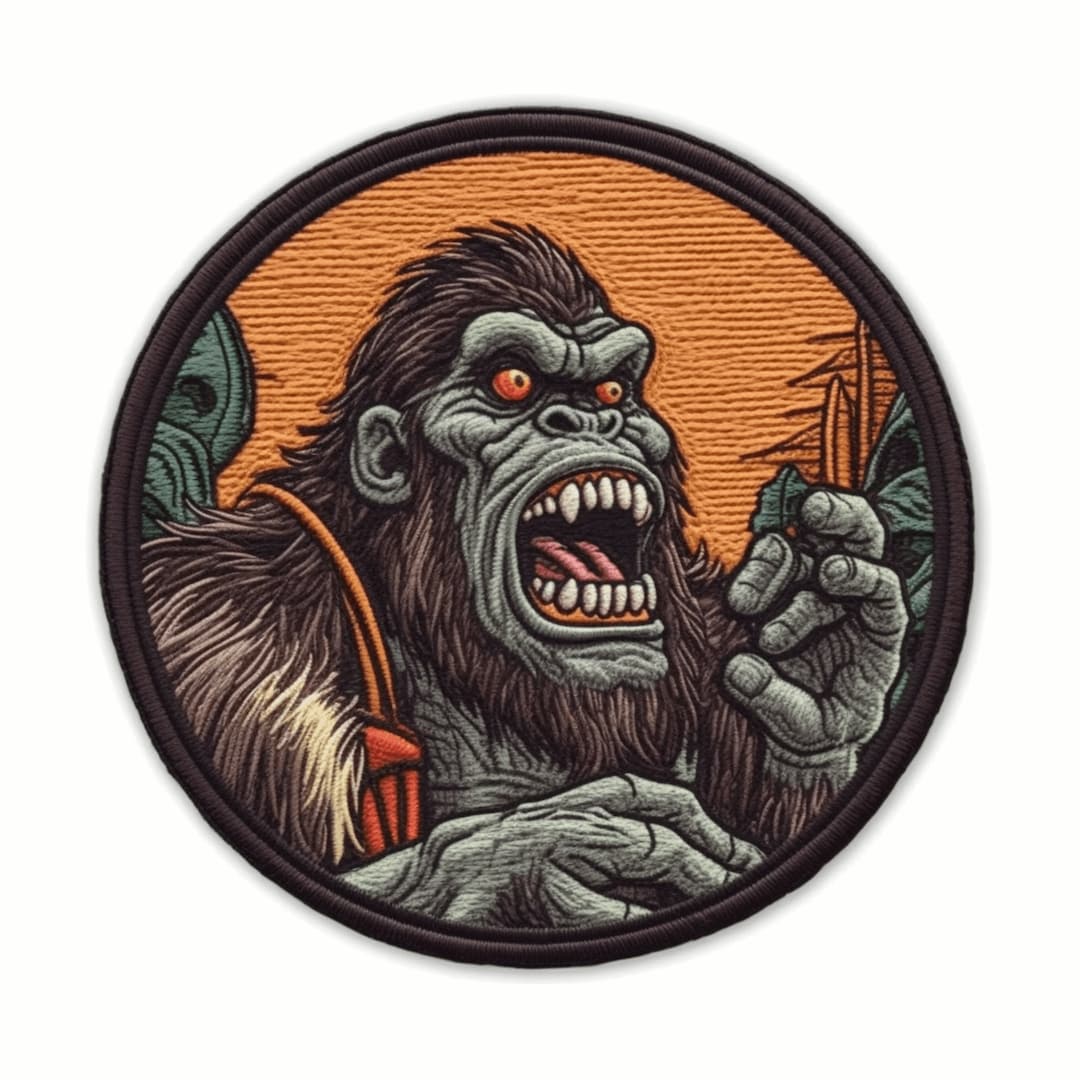Angry Kaiju Ape Patch Iron-on/sew-on DIY Applique for Vest Jacket ...