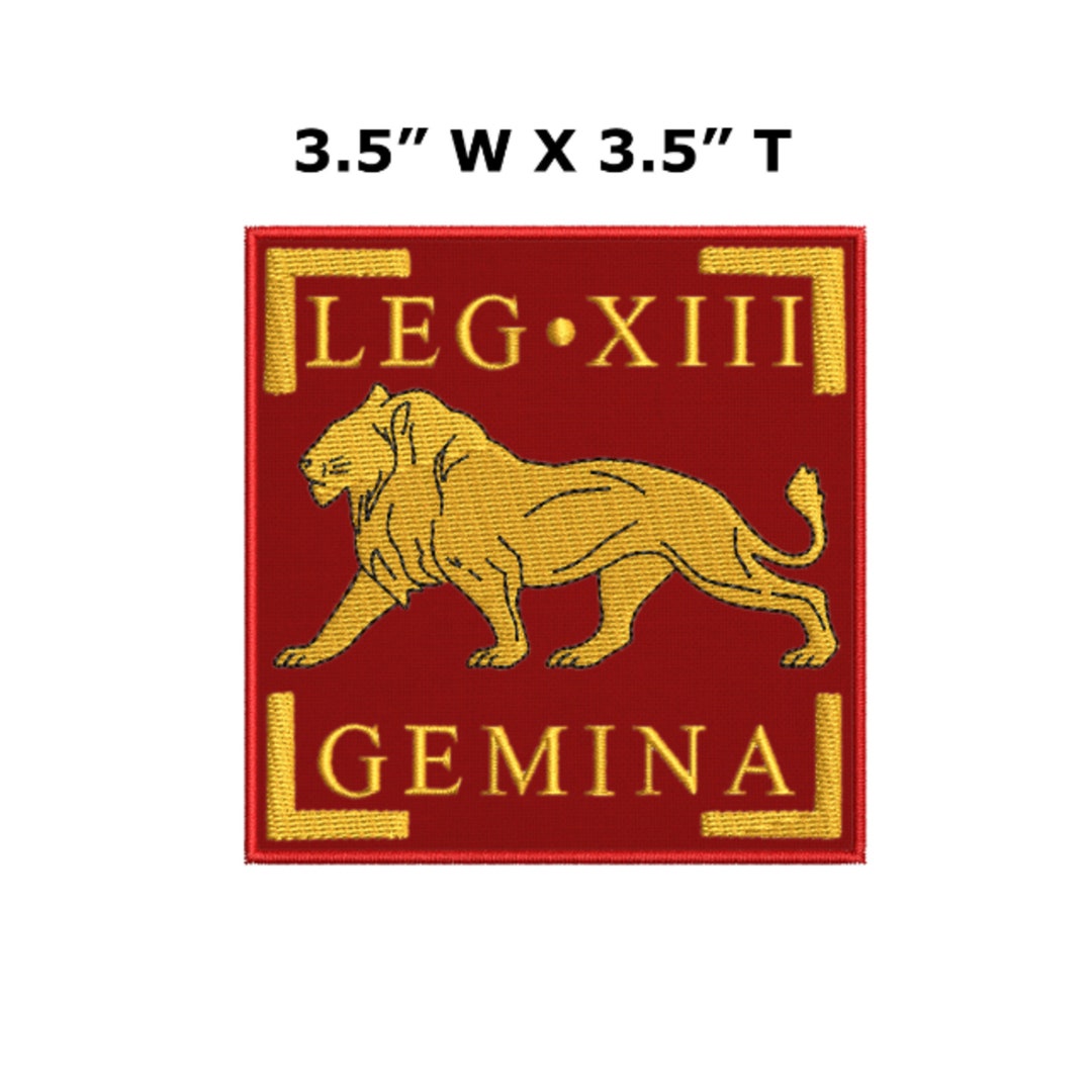 Legio XIII Gemina Embroidered Patch Iron on Lion Crest Logo Badge ...