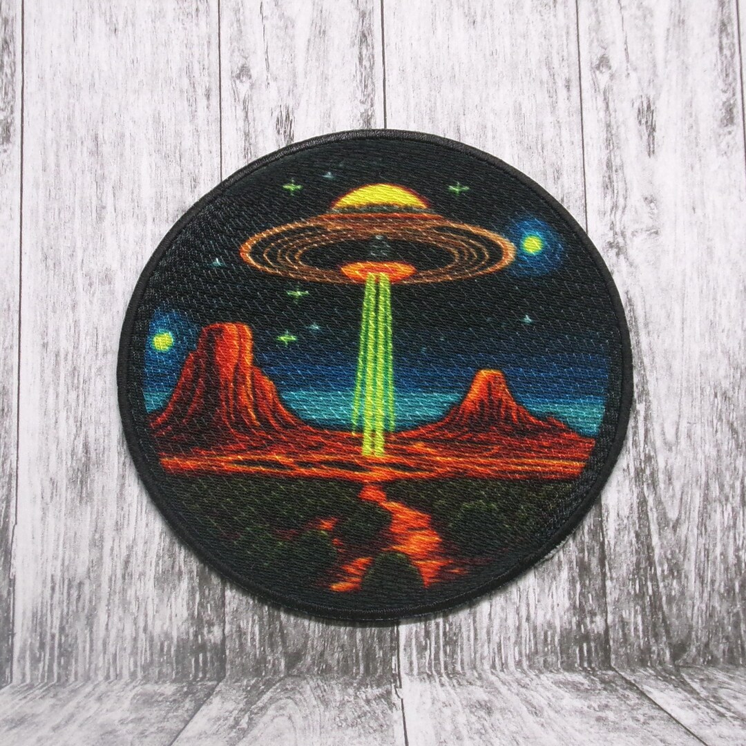 UFO Patch Iron-on/sew-on Applique for Vest Jacket Clothing Backpack ...