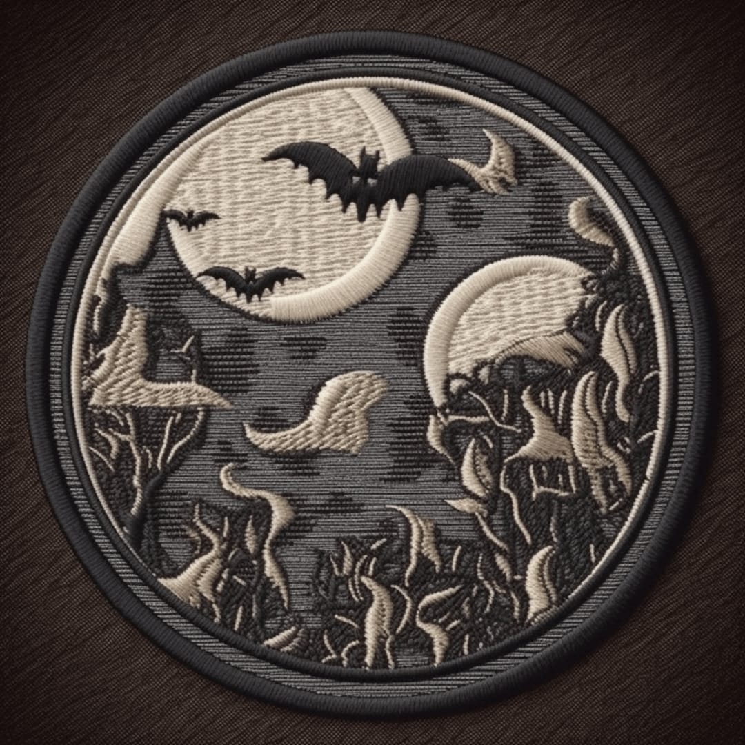 Halloween Bats Patch Iron-on/sew-on Applique for Vest Jacket Bag Clothing Backpack, Decorative ...