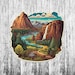 Nature Scene Decal, Forest Lake Sticker, Vinyl Stickers Decals ...