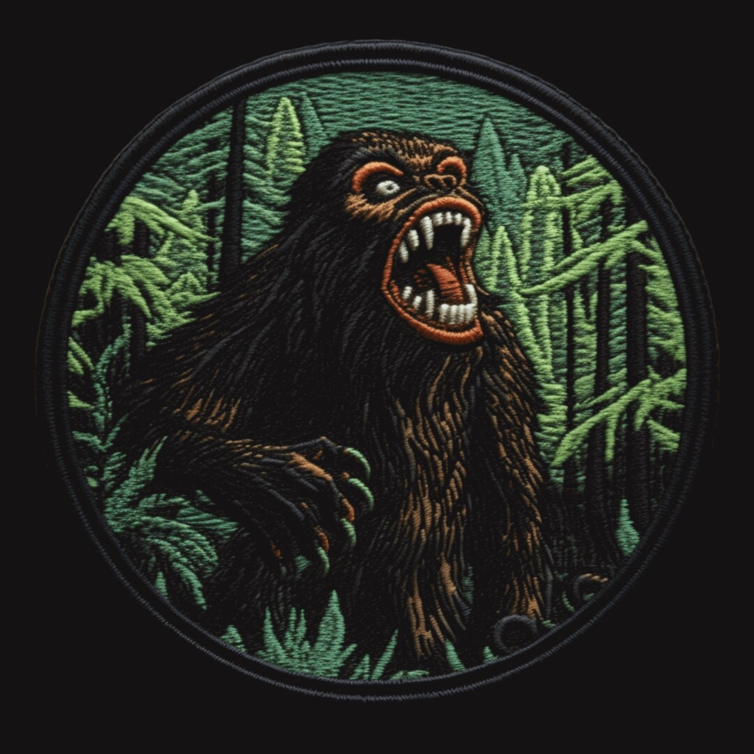 Roaring Bigfoot Patch Iron-on/sew-on Applique for Vest Jacket Bag ...
