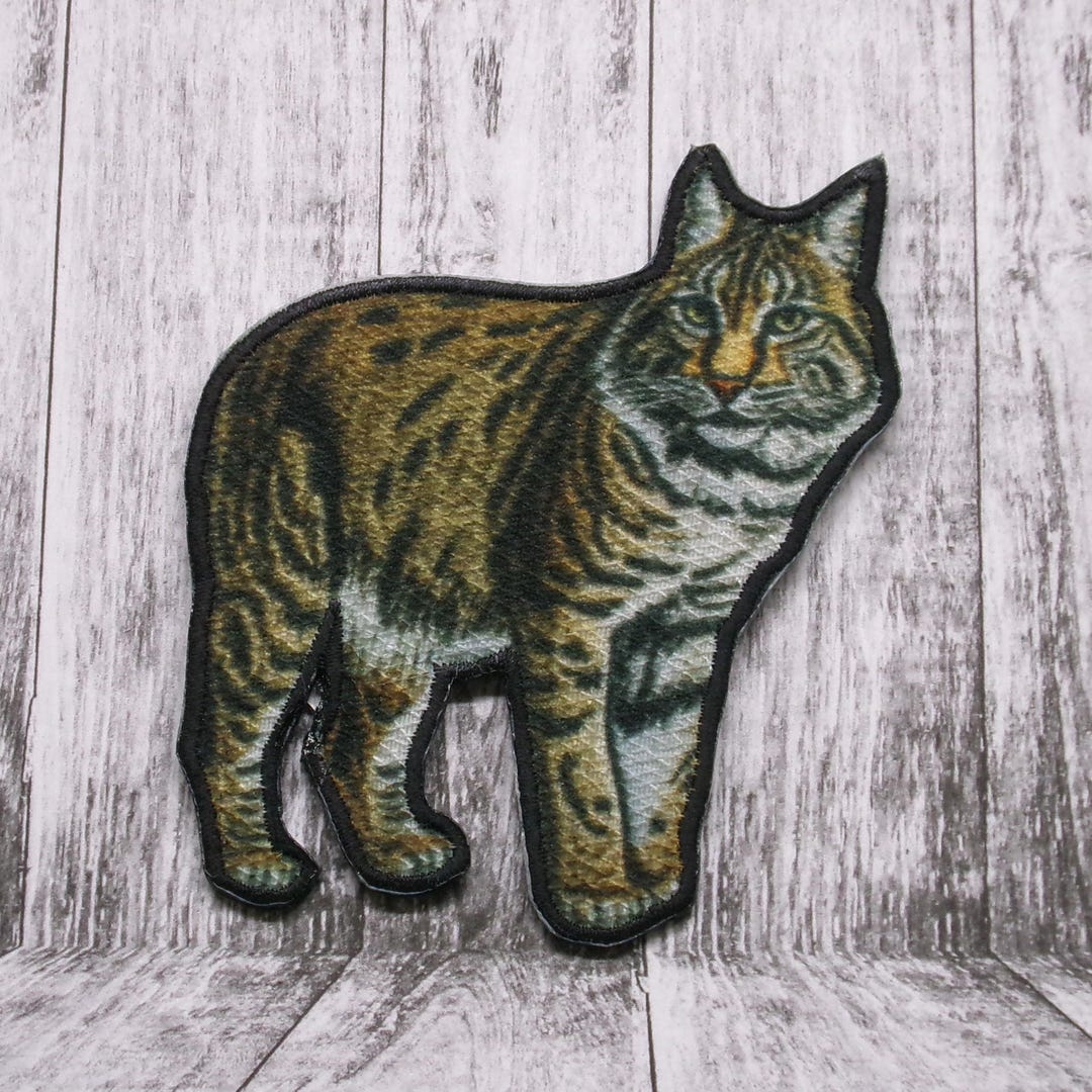 Bobcat Patch Iron-on/sew-on Applique for Clothing Vest Backpack, Wild ...