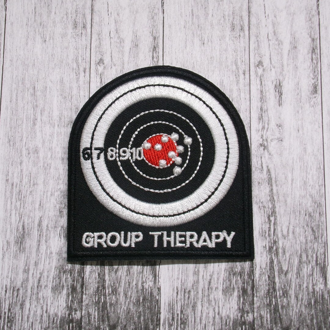 Group Therapy Patch Embroidered Iron-on Applique Vest Jacket Clothing Backpack, Funny Sayings ...