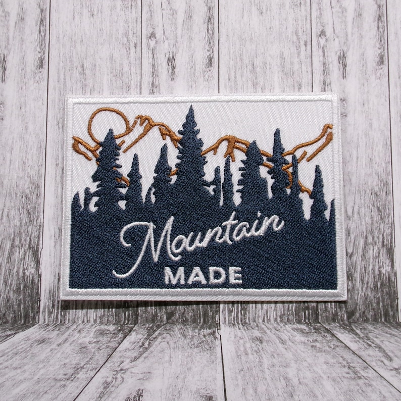 Mountain Made Patch/iron-on Patch/nature Badge/hiking & Camping in ...