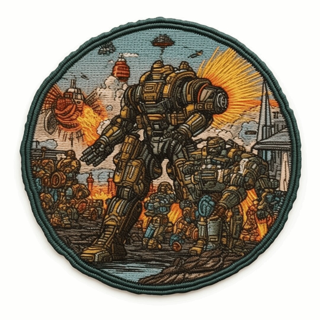 Sci-fi Robots Patch Iron-on/sew-on Applique for Vest Jacket Bag ...