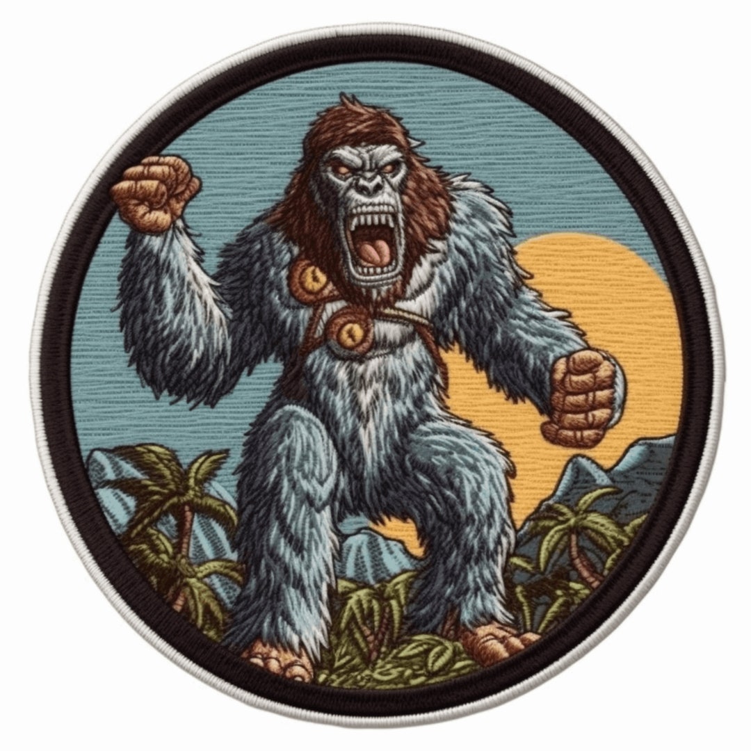 Angry Kaiju Ape Patch Embroidered Iron-on/sew-on Applique for - Etsy