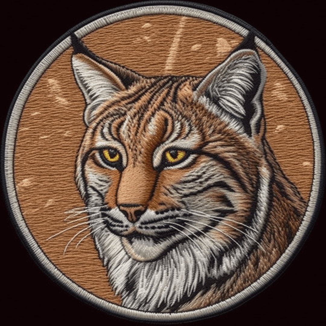 Bobcat Patch Iron-on/sew-on Applique for Vest Jacket Bag Clothing ...