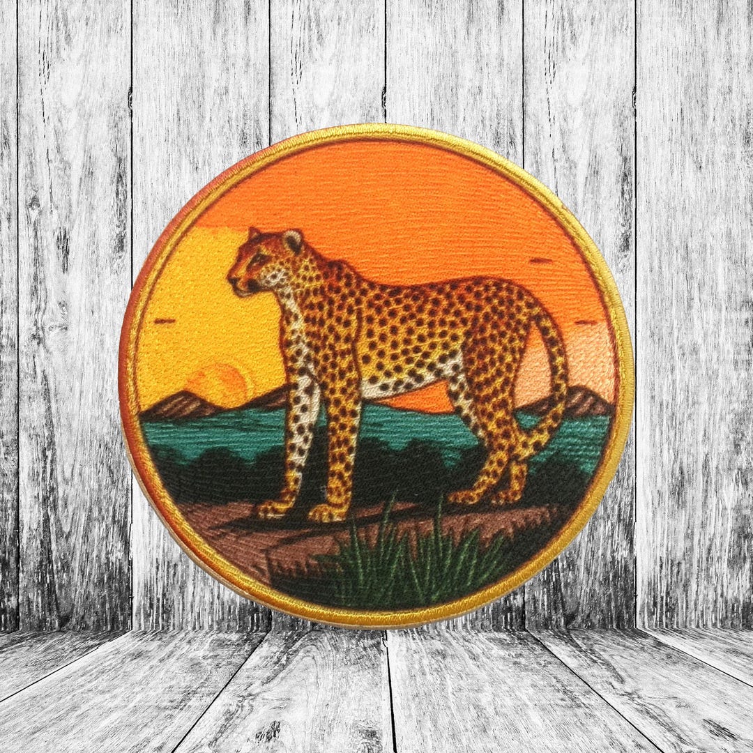 Cheetah Patch/iron-on Patch/african Wild Animal Badge/africa Spotted ...
