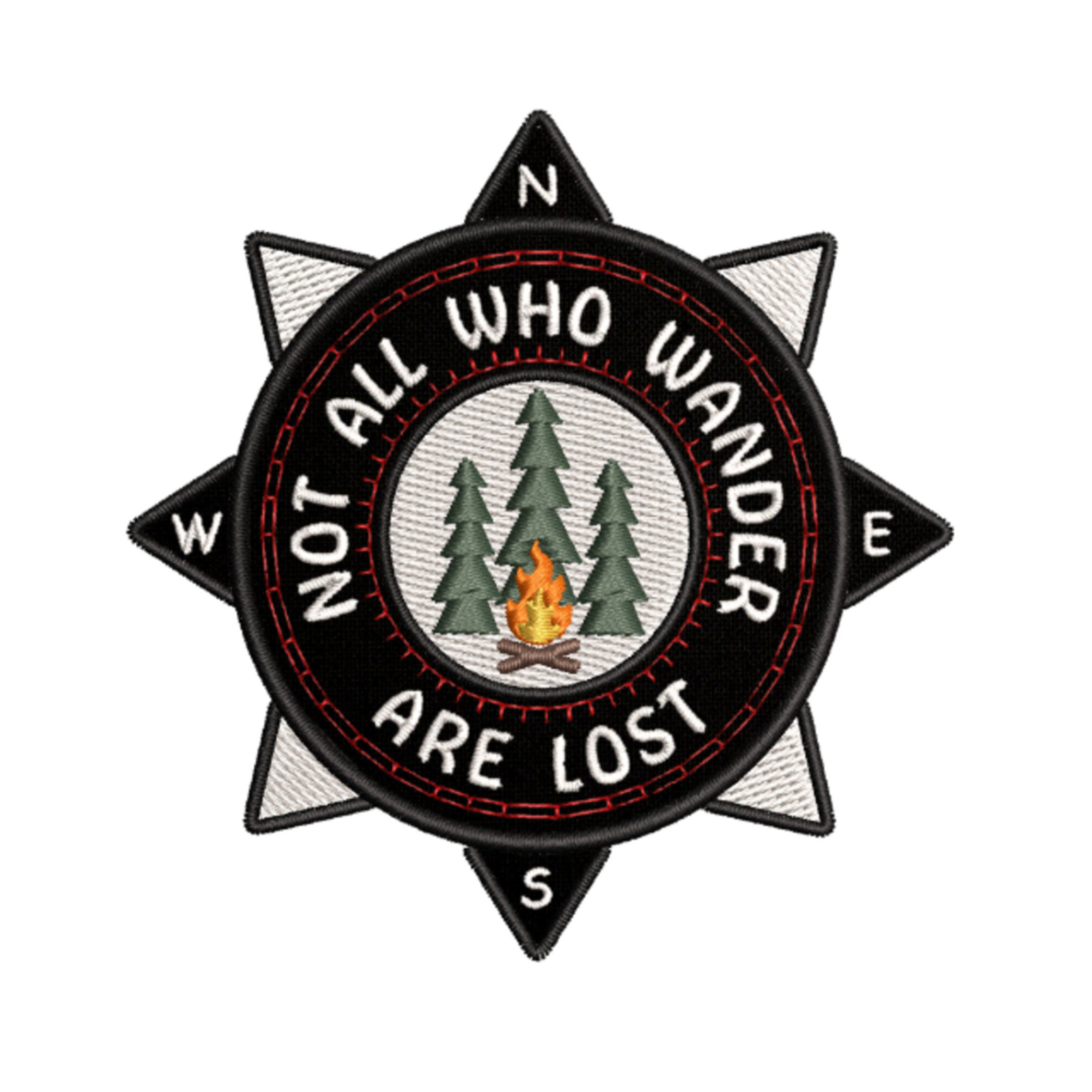Not All Who Wander Are Lost Compass Embroidered Patch - Etsy
