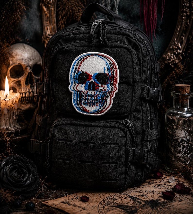 Skull Patch/iron-on Patch/biker Vest/creepy Horror Skull/3d Gothic Punk ...