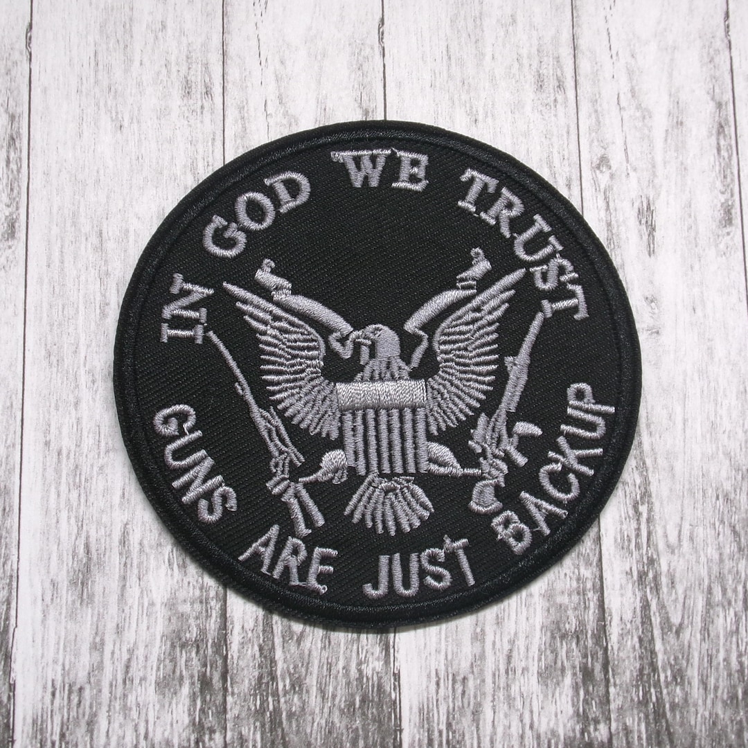 In God We Trust Patch Embroidered Iron-on Applique for Jacket, Clothing ...