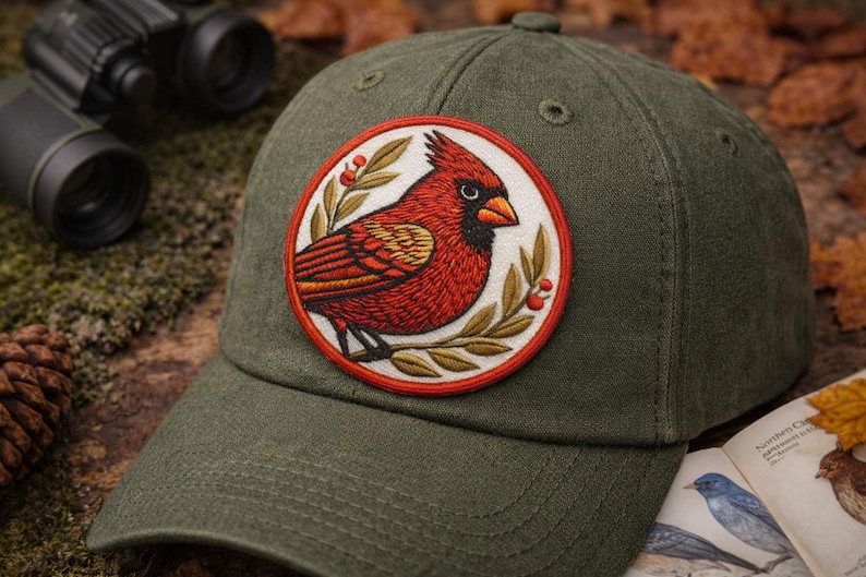 Cardinal Patch/iron-on Patch/birdwatching Patch, Nature Explorer Badge ...