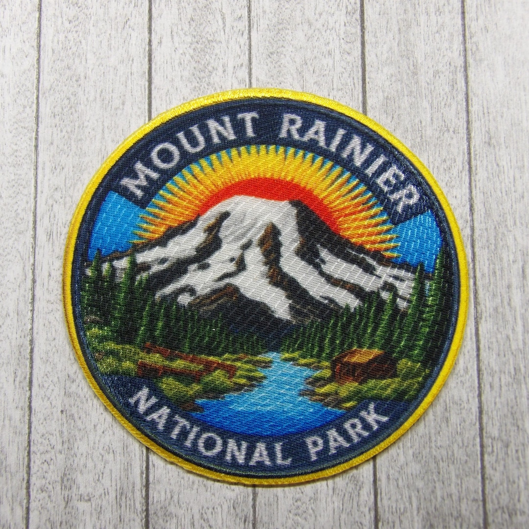 Mount Rainier Park Patch/iron-on Applique for Backpack & Clothing/hat ...