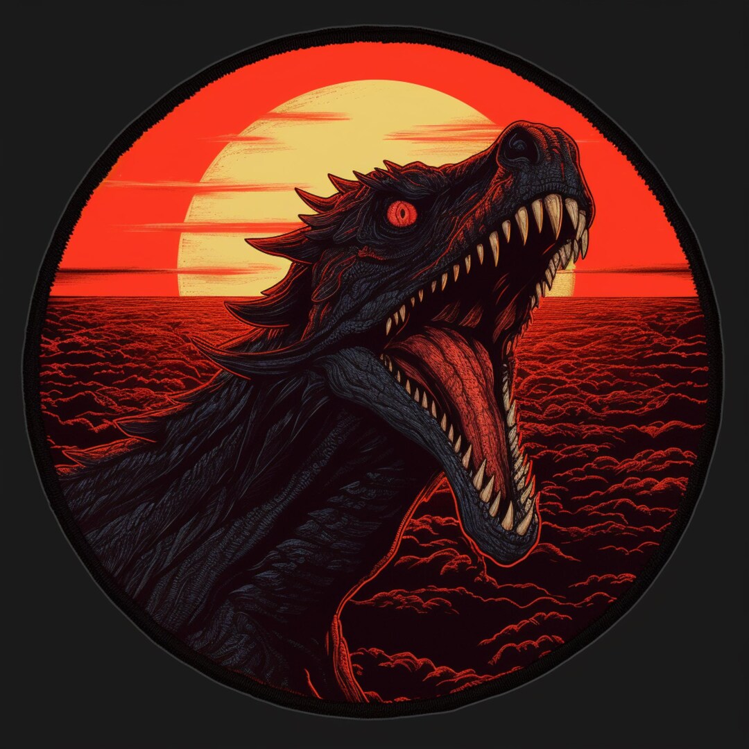 Kaiju Monster Patch Iron-on/sew-on Applique for Vest Jacket Clothing ...