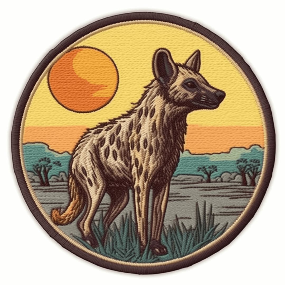 Spotted Hyena Patch Iron-on/sew-on Applique for Vest Jacket Bag ...