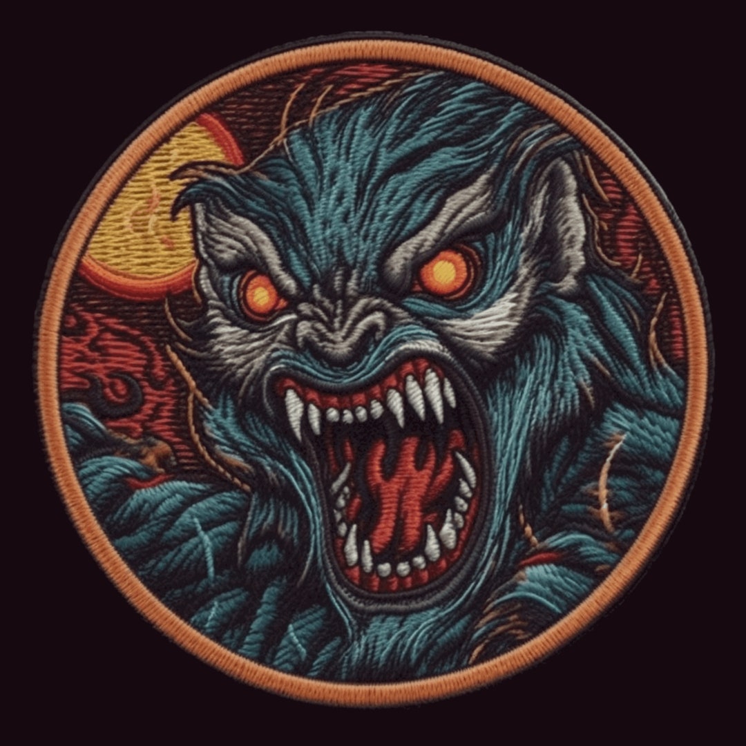 Snarling Werewolf Patch Iron-on/sew-on Applique for Vest Jacket Bag ...