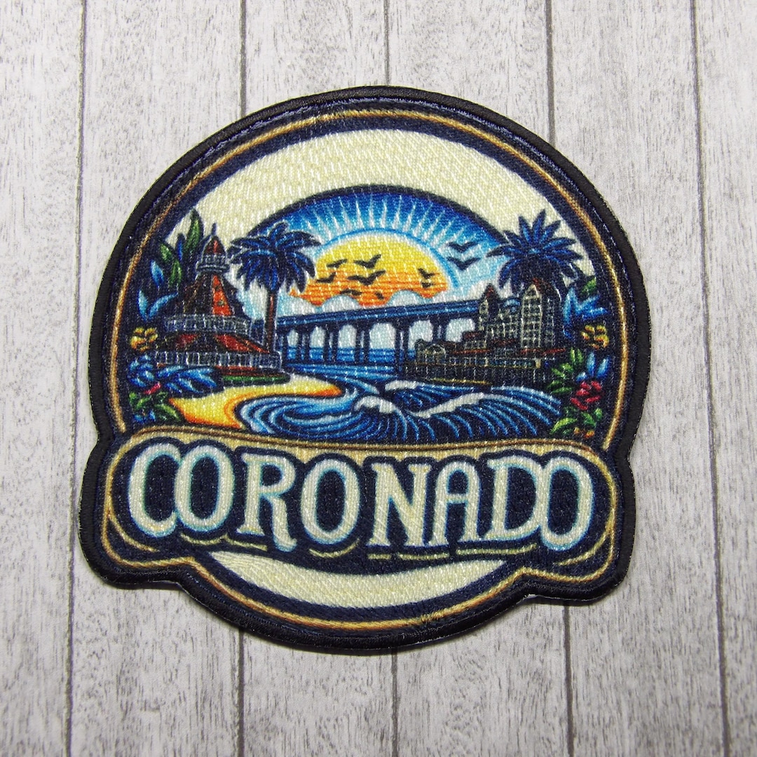 Coronado Beach Patch Iron-on/sew-on Decorative Applique for Jacket ...