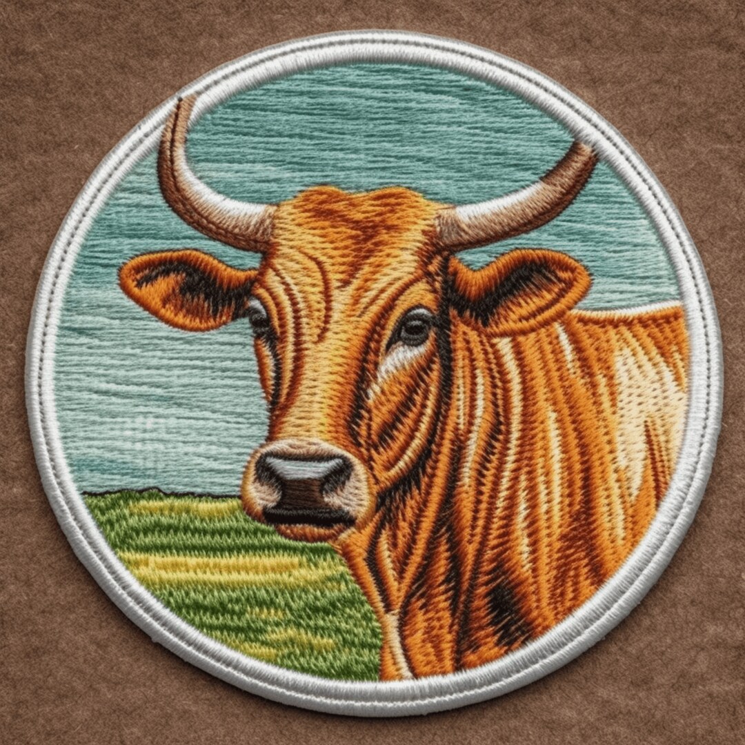 Texas Longhorn Bull Patch Iron-on/sew-on Applique Vest Jacket Clothing ...