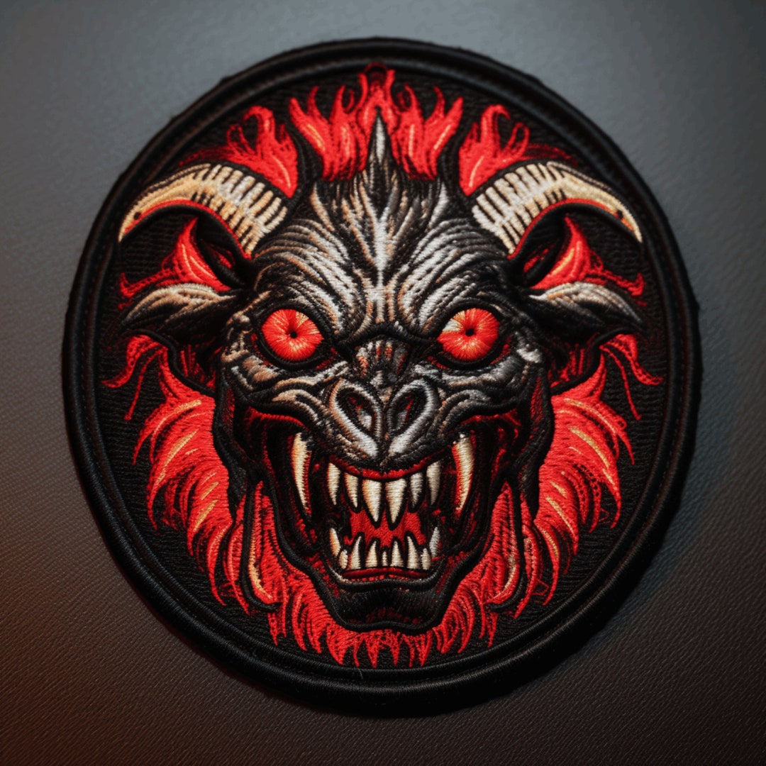 Cryptid Goat Patch Iron-on/sew-on Applique for Vest Jacket Bag Clothing ...