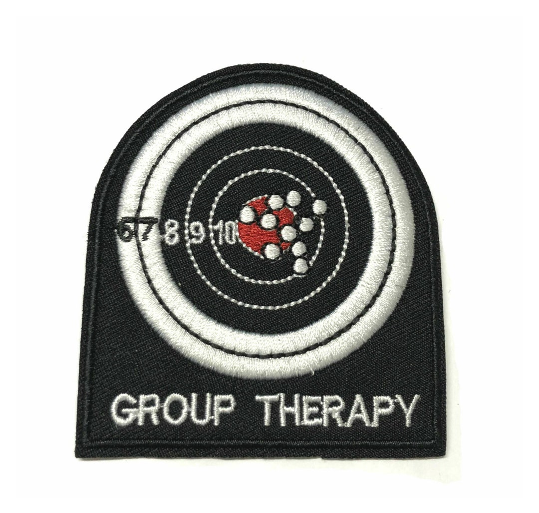 Group Therapy Patch Embroidered Iron-on Applique Vest Jacket Clothing Backpack, Funny Sayings ...