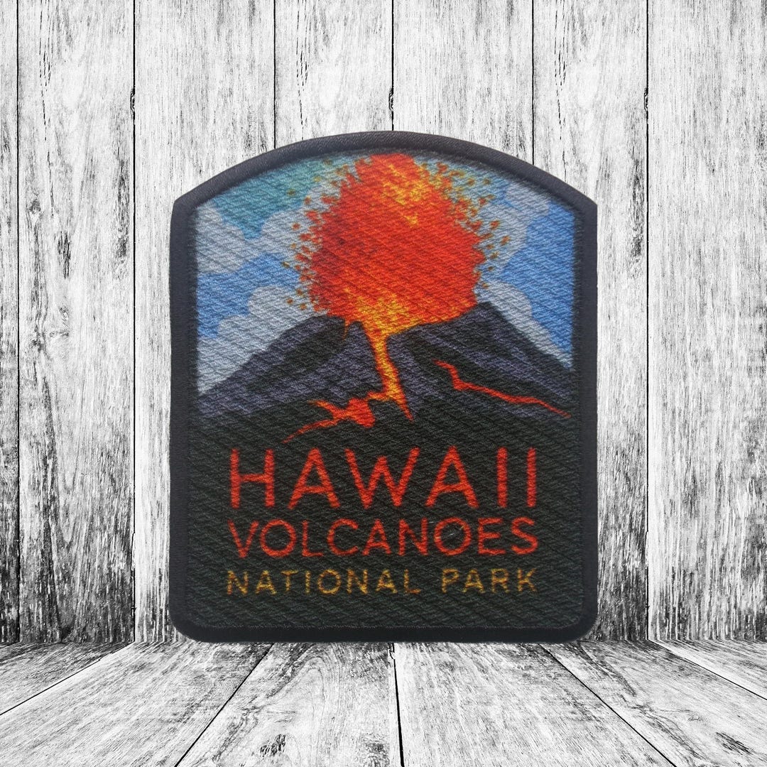 Hawaii Volcanoes National Park Patch | Iron on or Sew on Embroidered ...