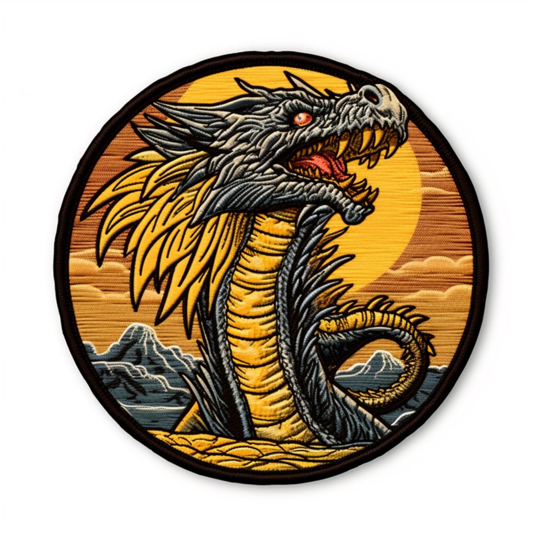 Mythical Dragon Patch Iron-on/sew-on DIY Applique for Vest Jacket Bag ...
