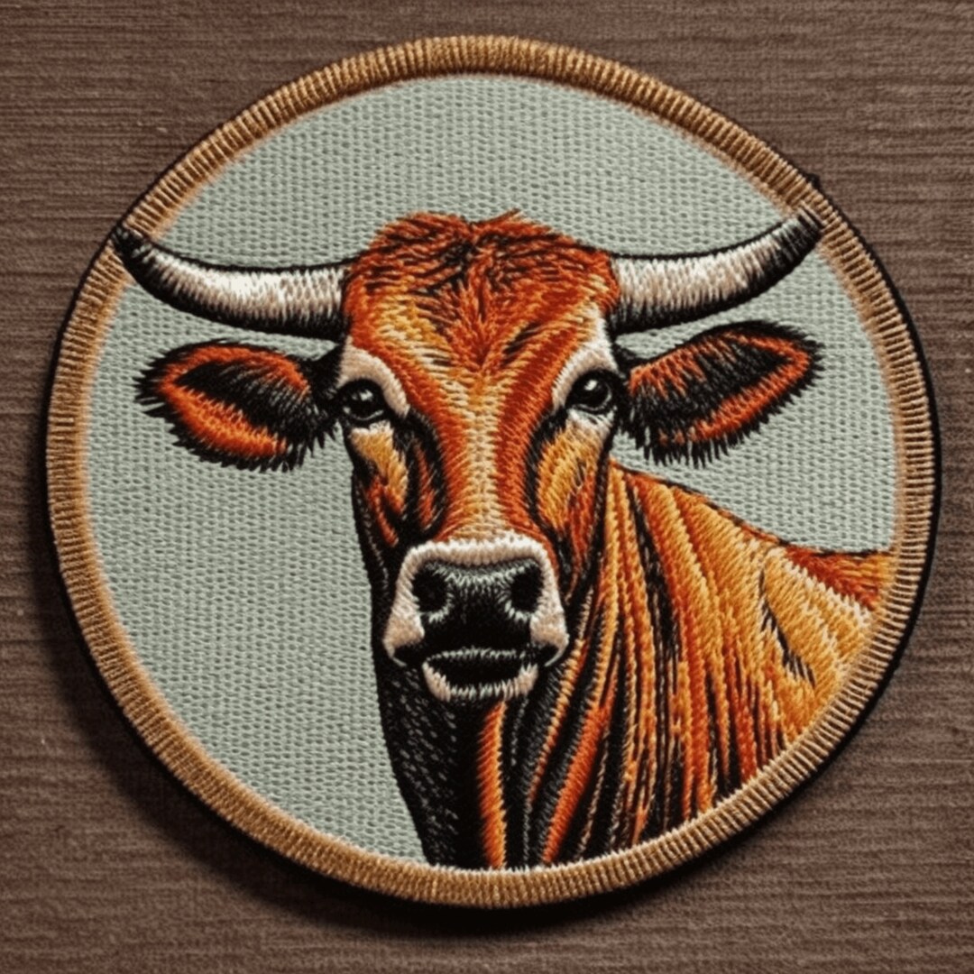 Texas Longhorn Bull Patch Iron-on/sew-on Applique Vest Jacket Clothing ...
