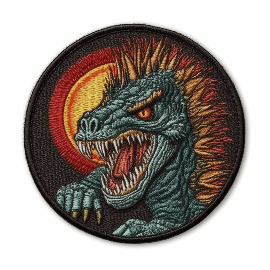 Kaiju Monster Patch Iron-on/sew-on Applique for Vest Jacket Clothing ...