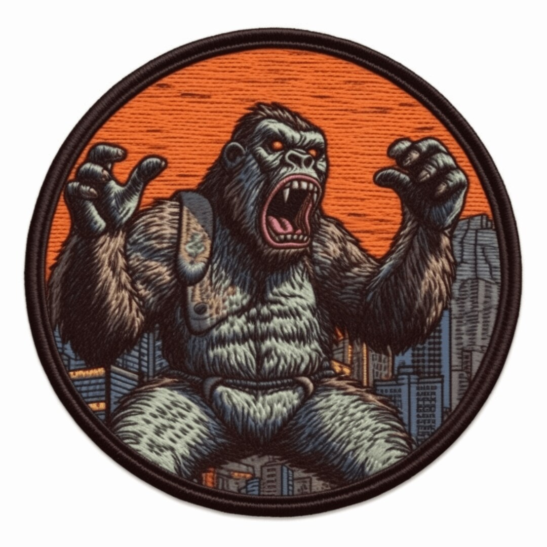 Angry Kaiju Ape Patch Iron-on/sew-on DIY Applique for Vest Jacket ...