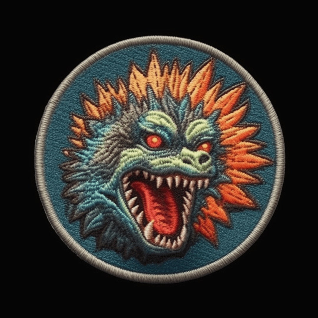 Kaiju Monster Patch Iron-on/sew-on Applique for Vest Jacket Clothing ...