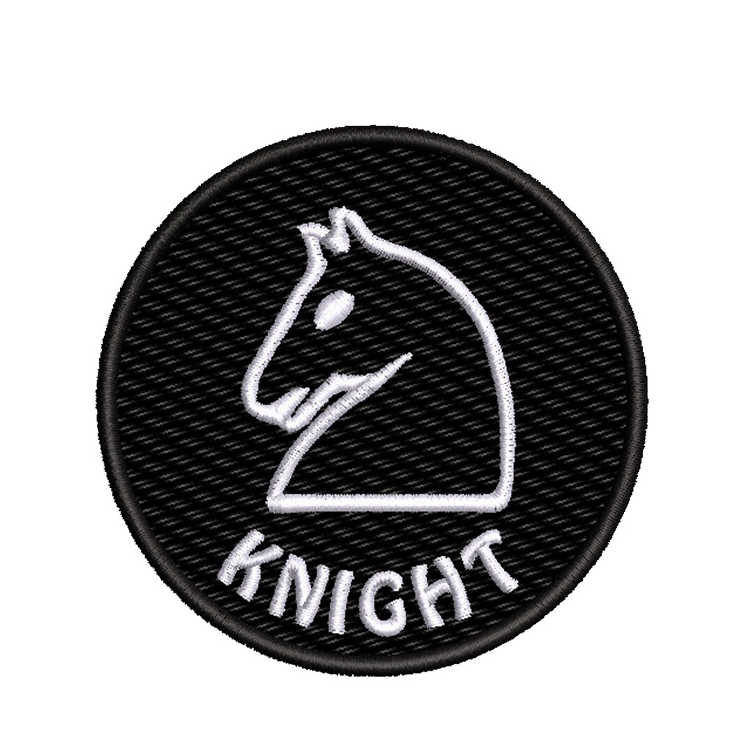 White Knight Chess Piece Patch Embroidered Iron-on/sew-on DIY - Etsy