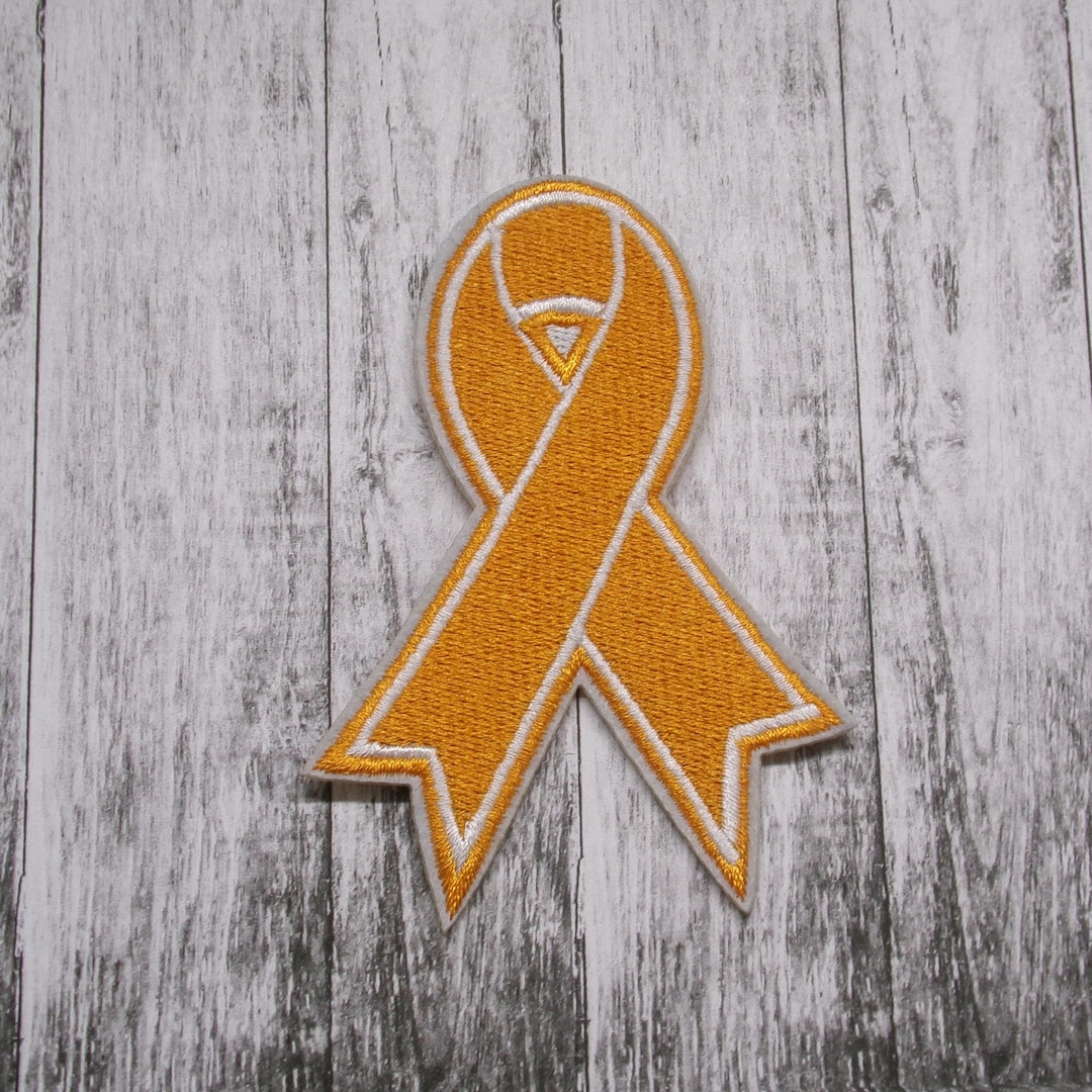 Iron-on Orange Ribbon Patch/awareness Support Ribbon Patch/kidney ...