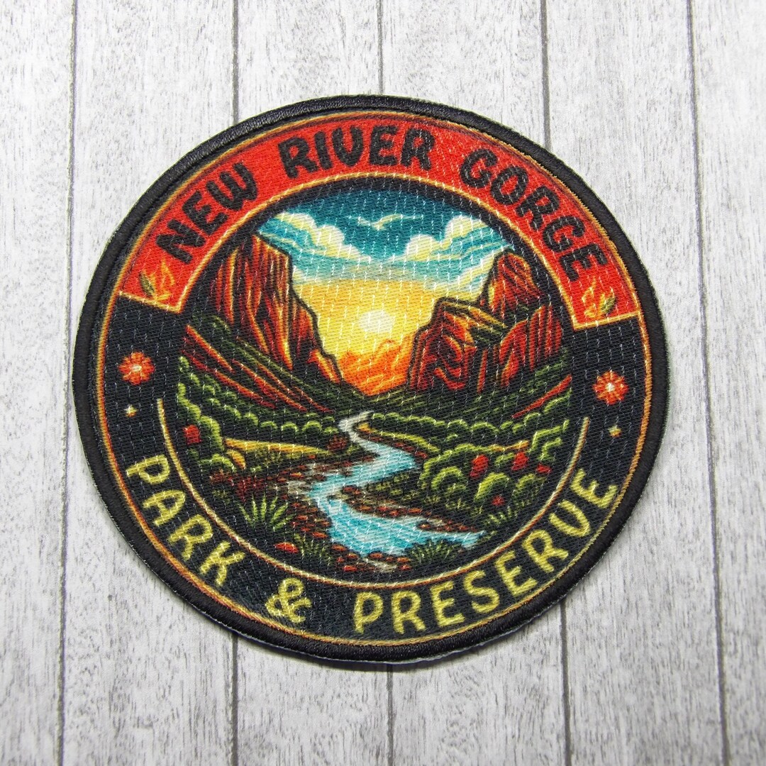 New River Gorge Park & Preserve Patch Iron-on/sew-on Decorative ...
