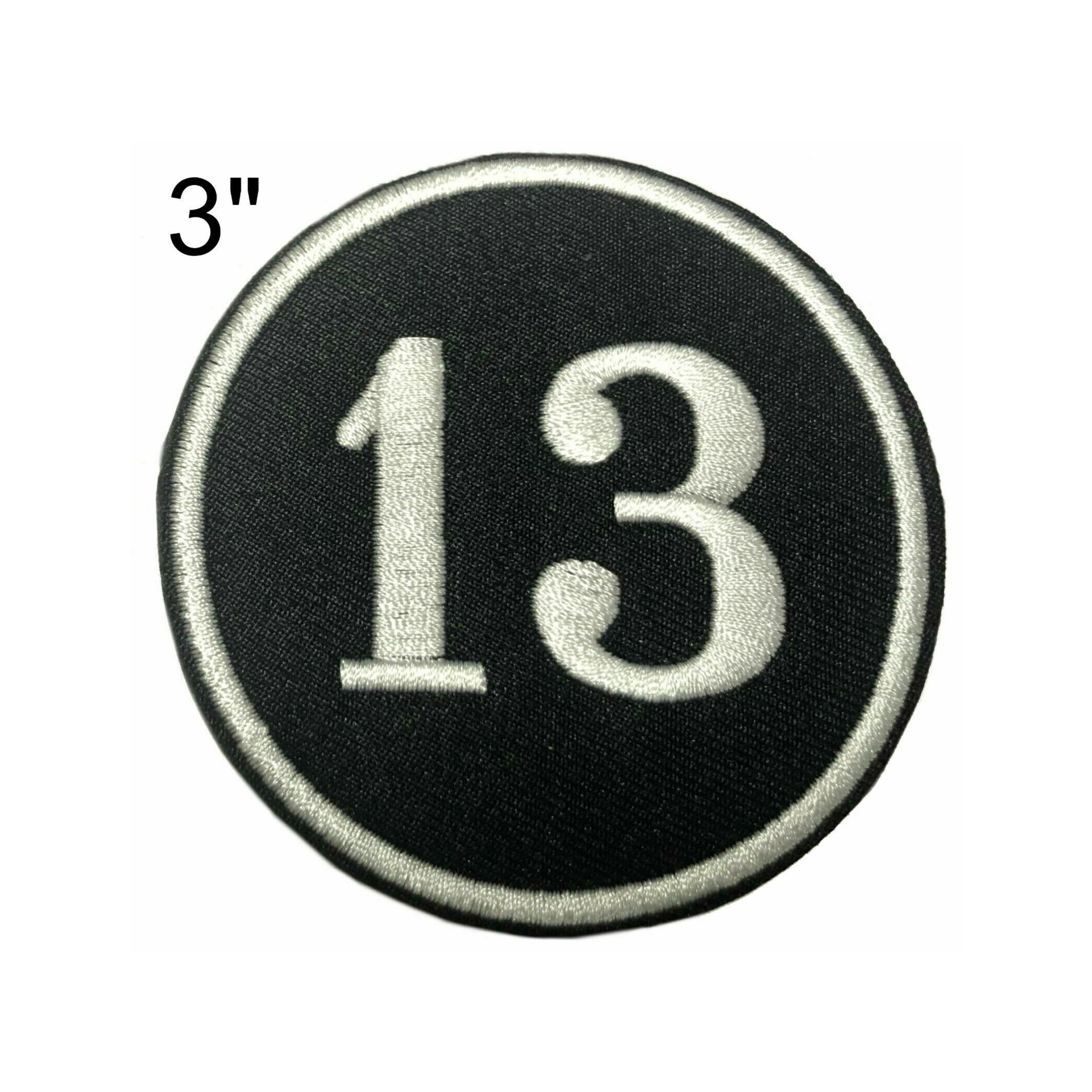 Lucky Number 13 Round Embroidered Patch Iron-On/Sew-On | Etsy