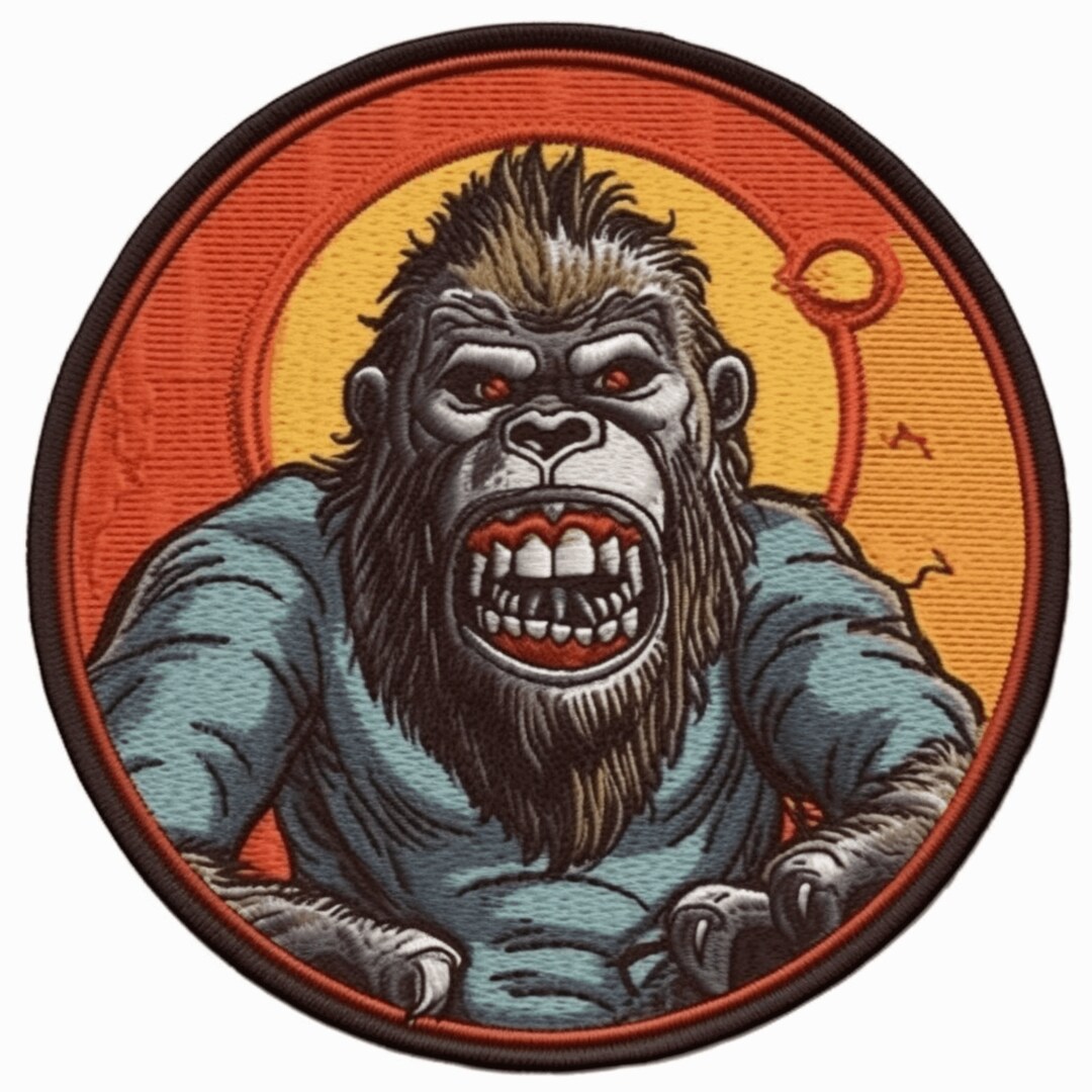 Angry Kaiju Ape Patch Iron-on/sew-on DIY Applique for Vest Jacket ...
