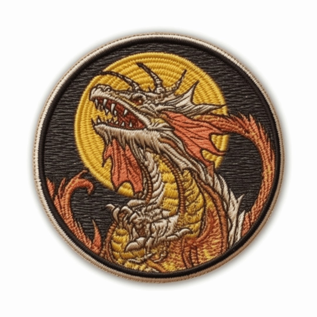 Mythical Dragon Patch Iron-on/sew-on DIY Applique for Vest Jacket Bag ...