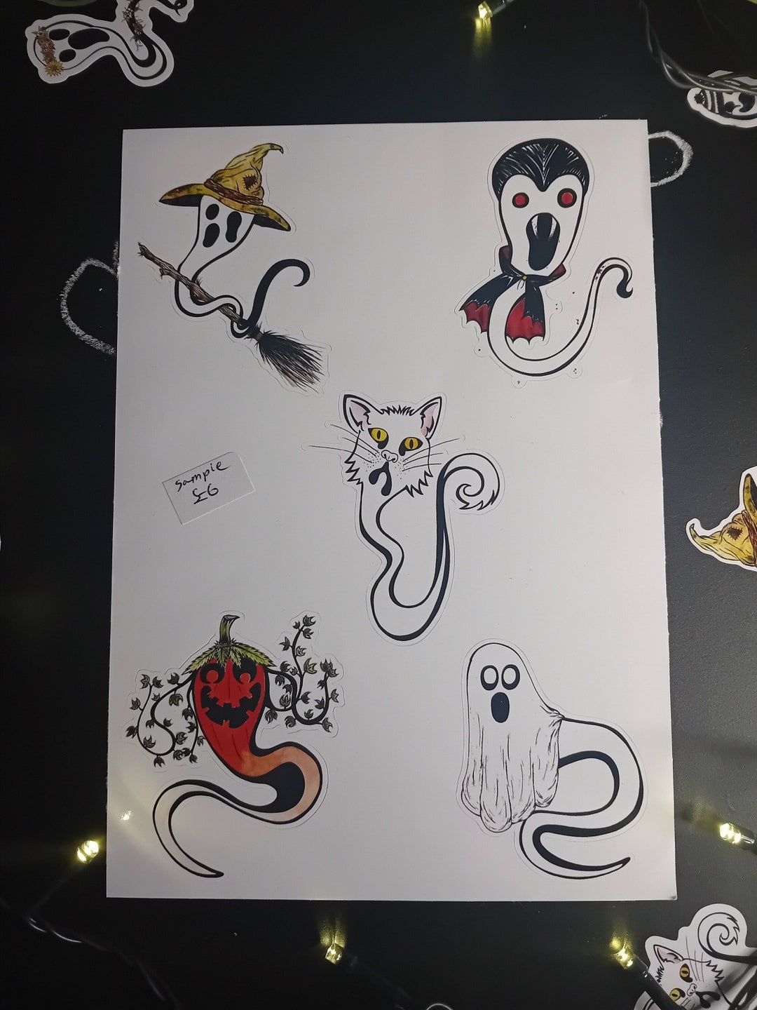 Creepy Cute Spooky Wraith Sticker Sheet Witch Vampire - Etsy