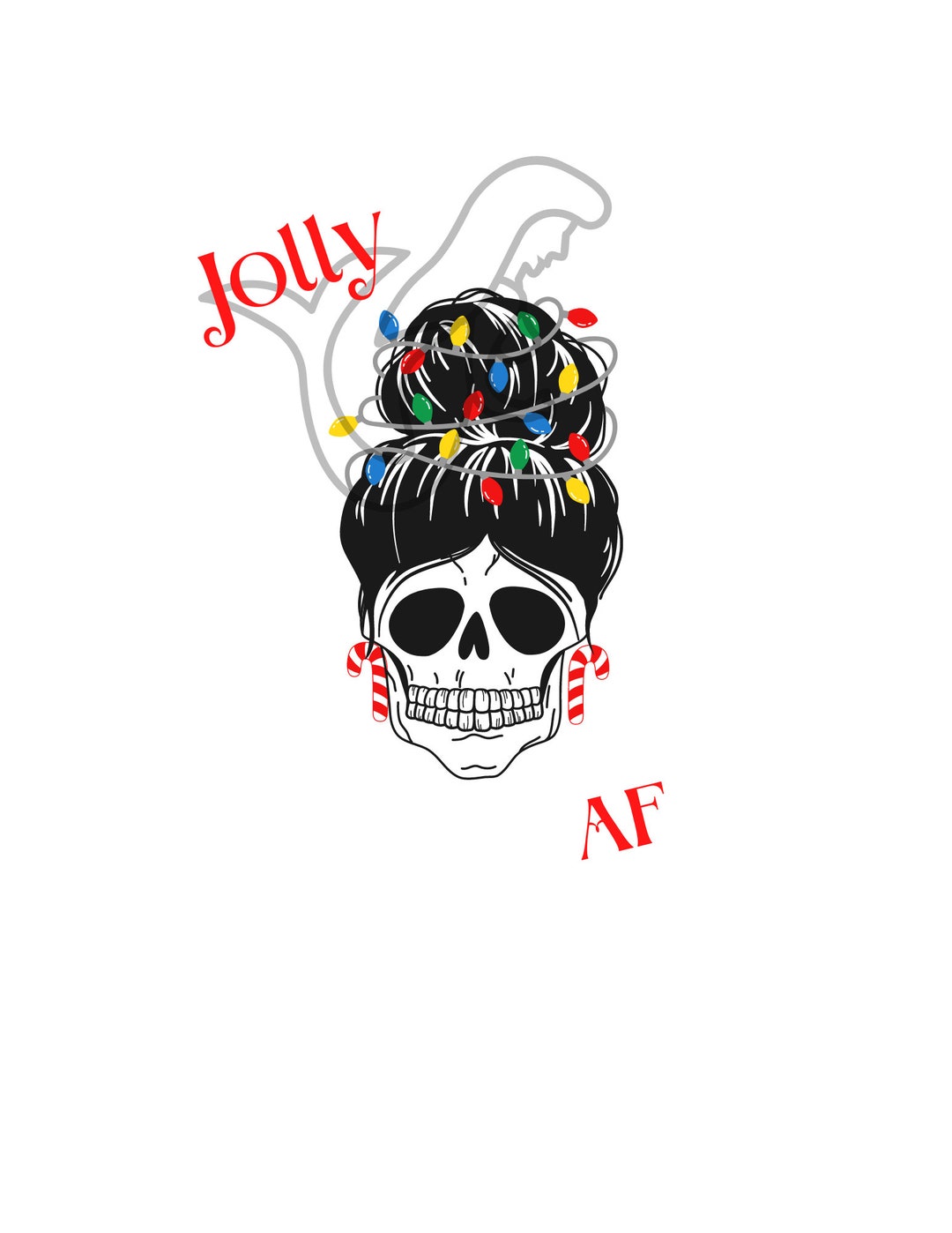 Jolly Skeleton Christmas Digital: SVG, PNG - Etsy