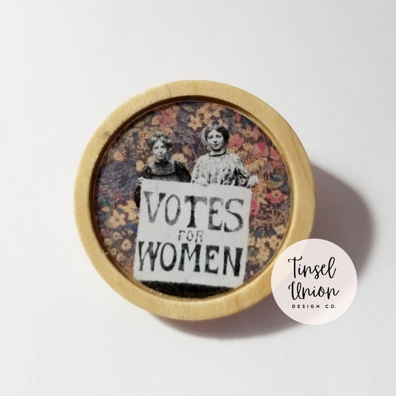 Wooden Brooch - Etsy