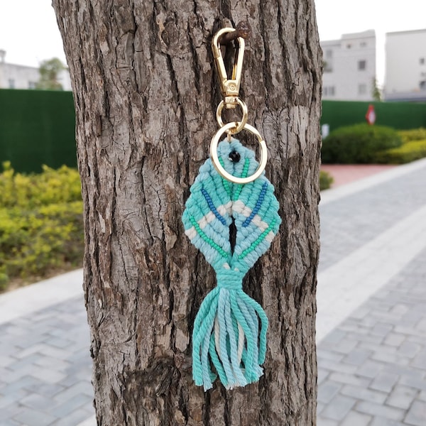 Woven Keychain - Etsy