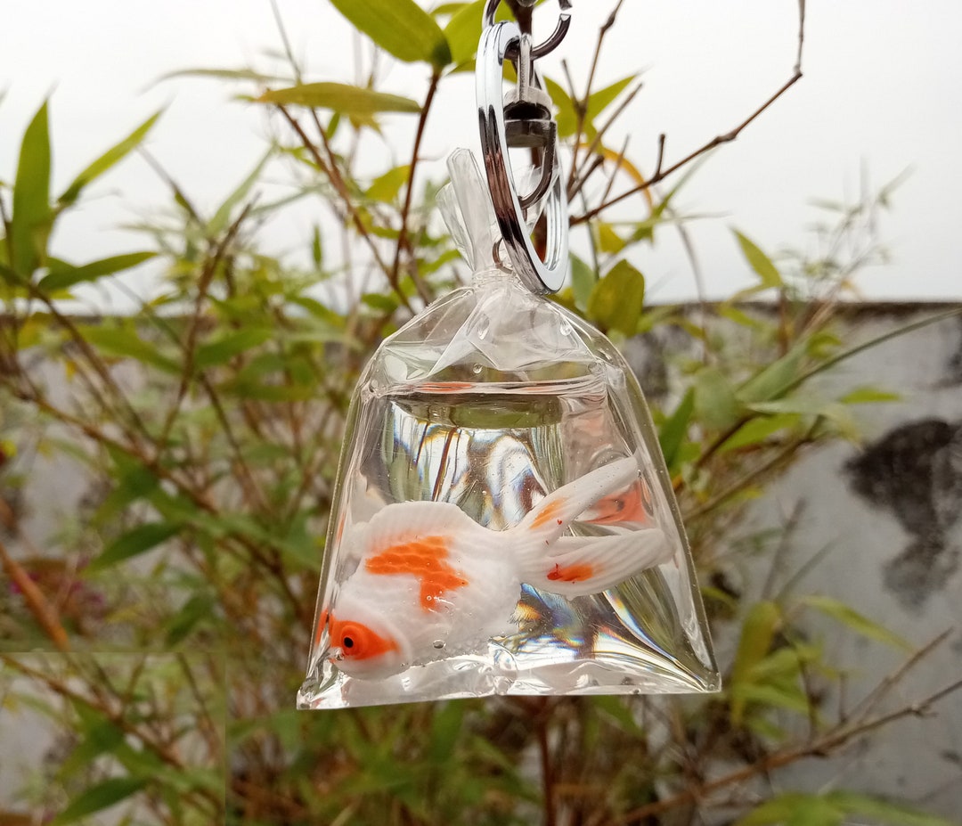 Handmade Custom Keychain,unique Gift, Fish in Water Keychains, 3D Fish ...