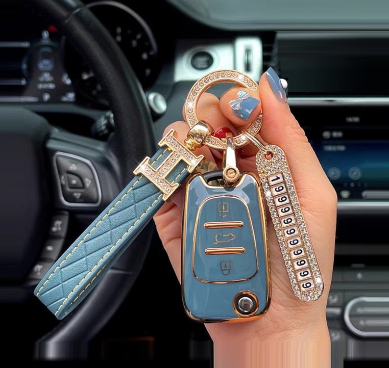 Personalized Diamond Keychain, Custom Phone Number Digital Keychain ...